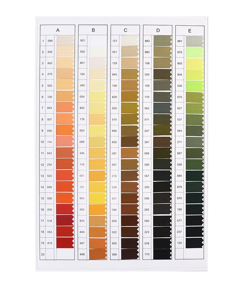 YKK吉田拉链色卡 YKK COLOR CARDYKK-01 - 千通彩色彩管理官网