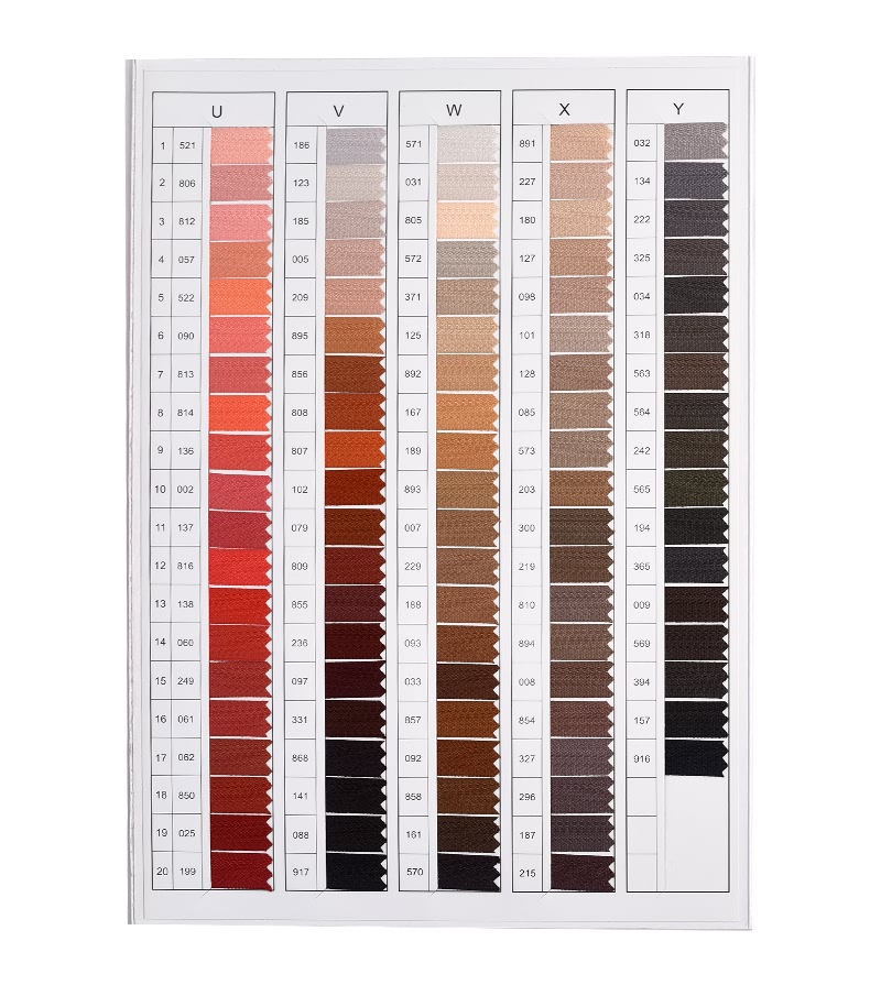 YKK吉田拉链色卡 YKK COLOR CARD YKK-01 - 千通彩色彩管理官网