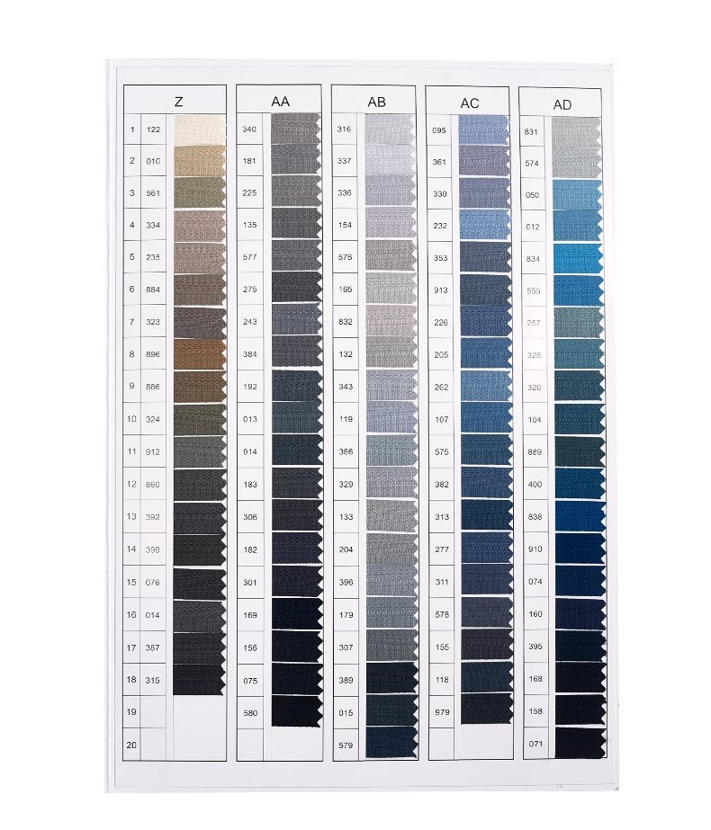 YKK吉田拉链色卡 YKK COLOR CARDYKK-01 - 千通彩色彩管理官网